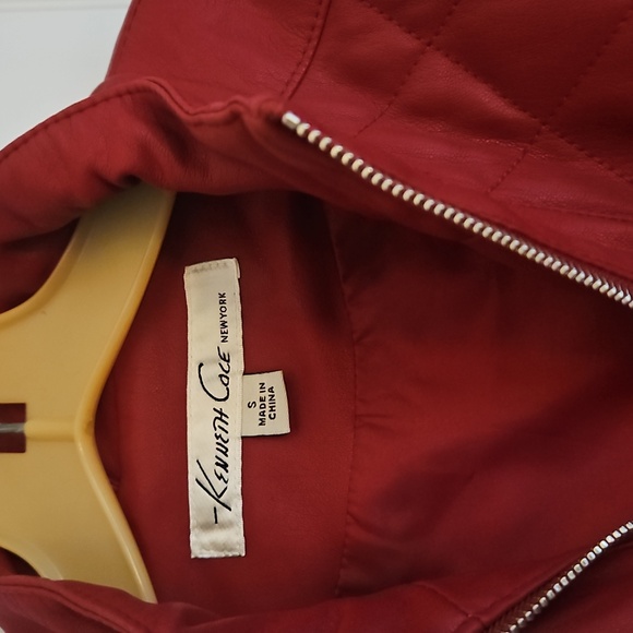 Vera Pelle | Jackets & Coats | Kenneth Cole Womens Bold Red Leather ...